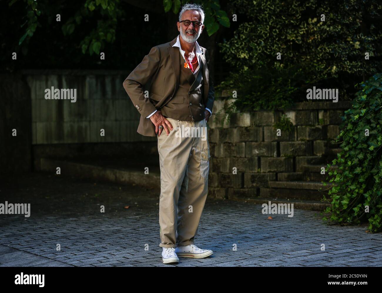 MILAN, Italy- June 29 2020: Carlo Porrini on the street in Milan Stock ...