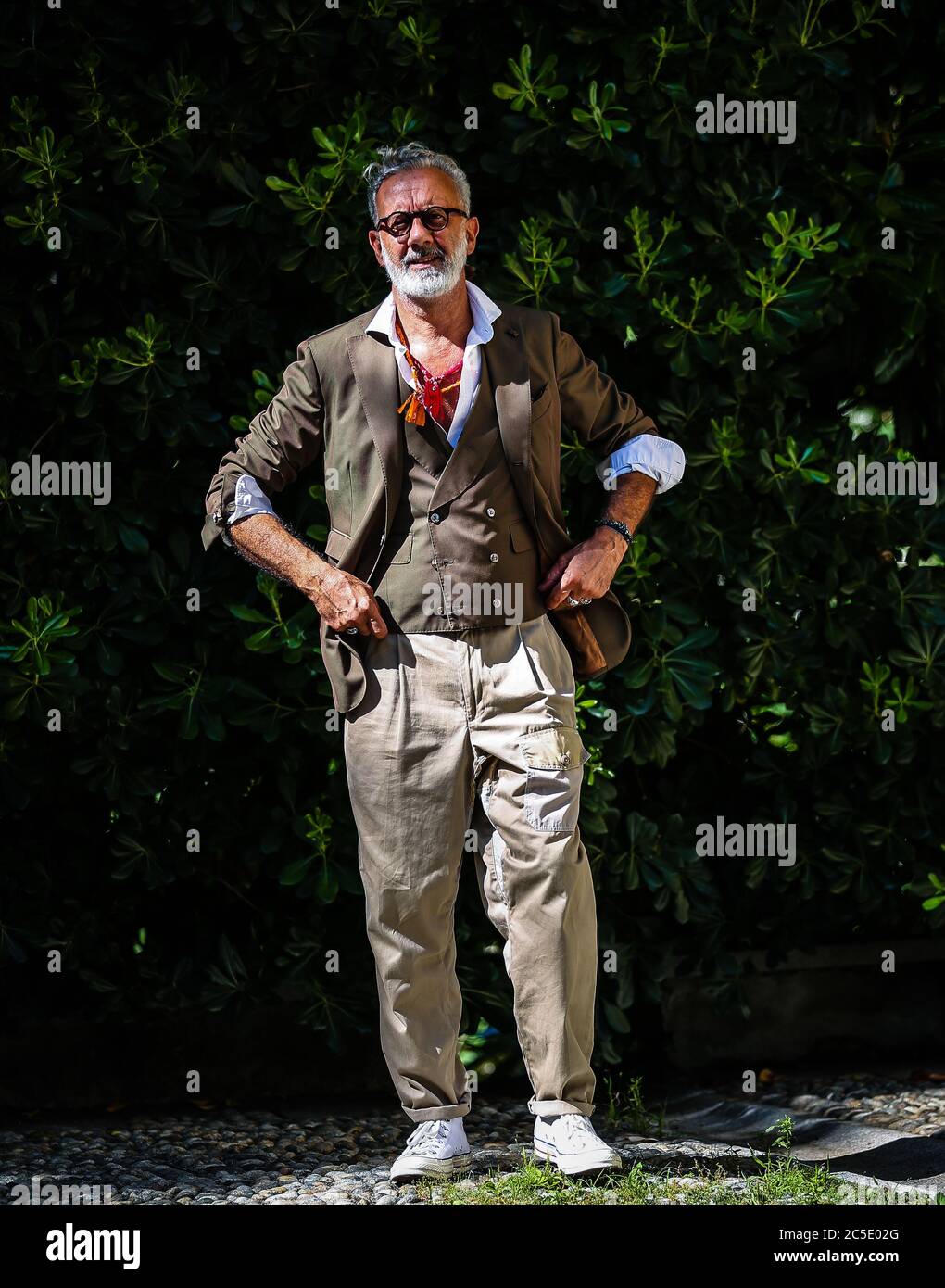 MILAN, Italy- June 29 2020: Carlo Porrini on the street in Milan Stock ...
