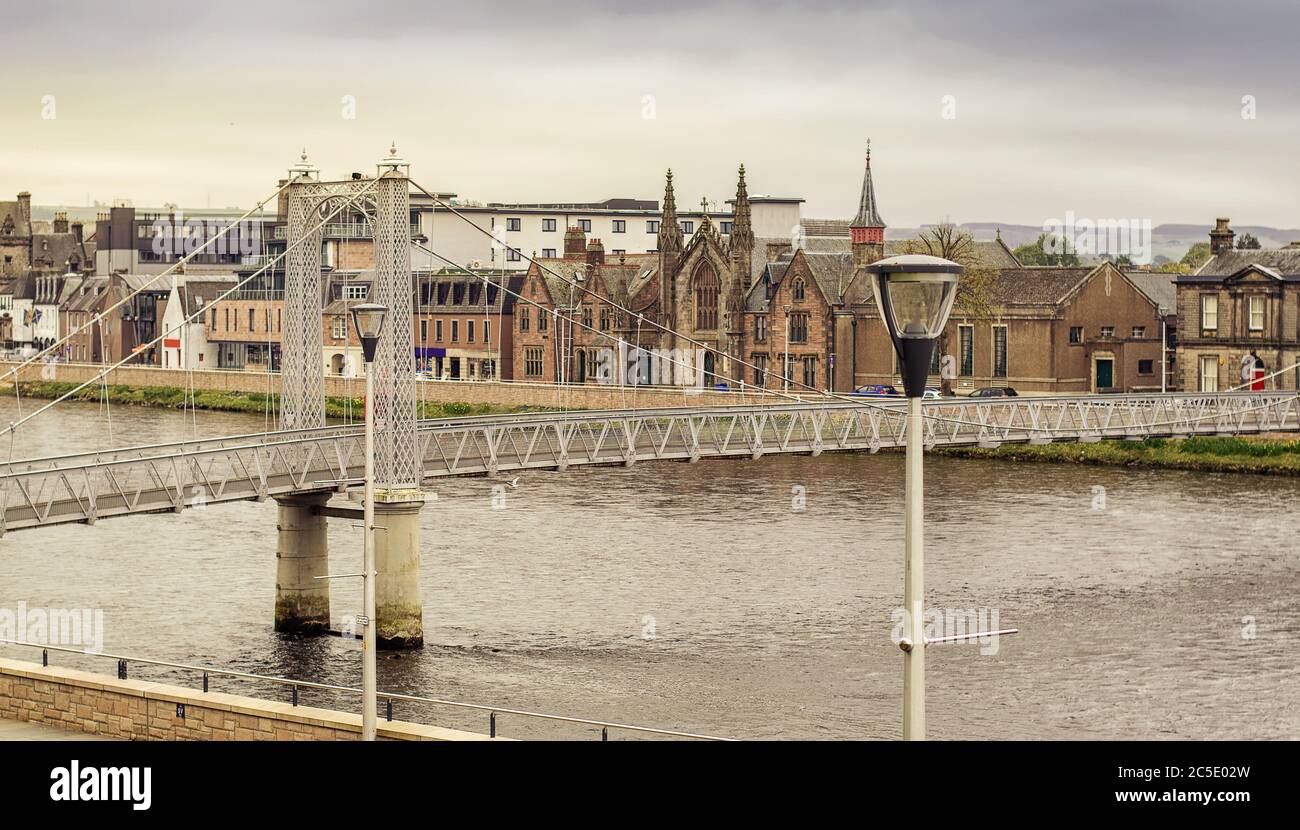 Center of Inverness city in Scotland, UK Stock Photo - Alamy