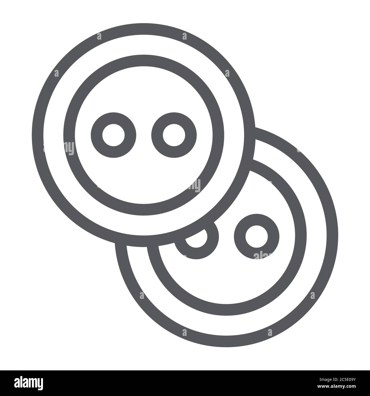 Black Sewing Button Clipart