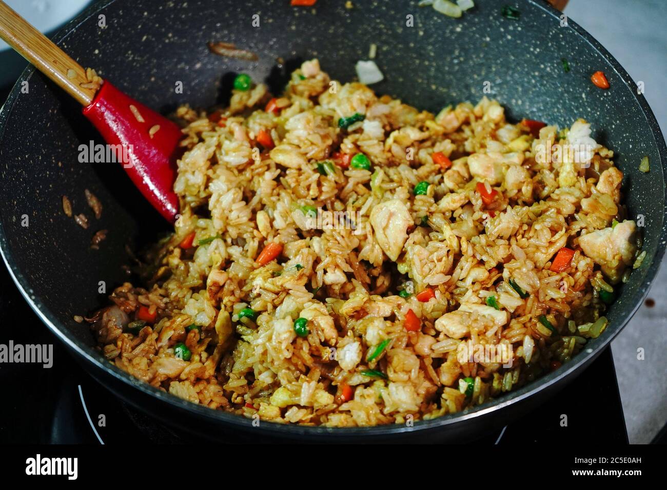 Homemade Chinese Smoky fried rice, selective focus Stock Photo - Alamy