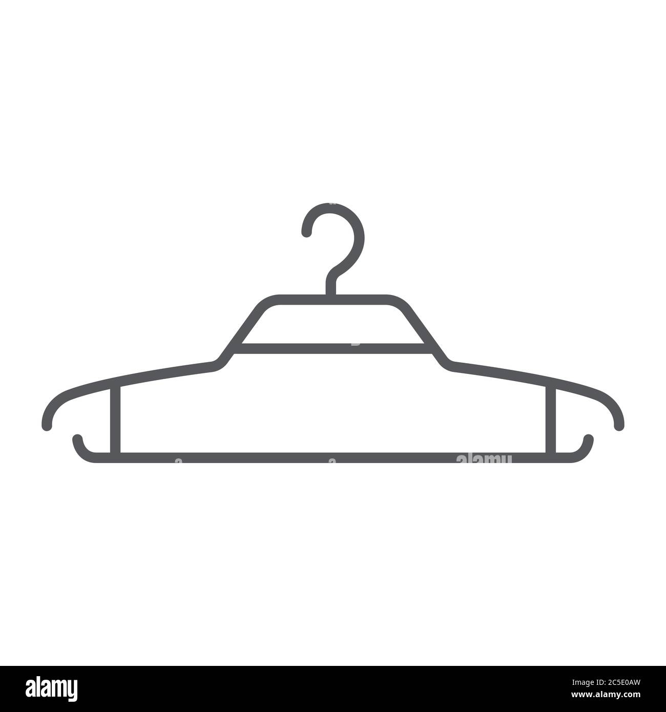 Hanger thin line icon, clothing and wardrobe, clothes hanger sign ...