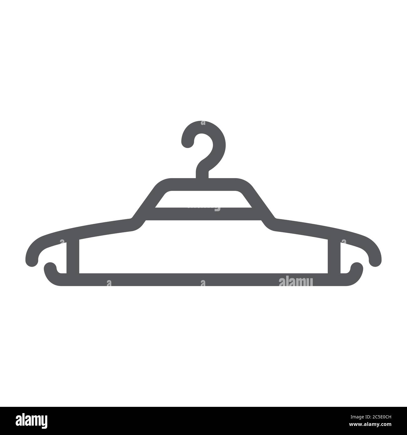 Hanger line icon, clothing and wardrobe, clothes hanger sign, vector ...