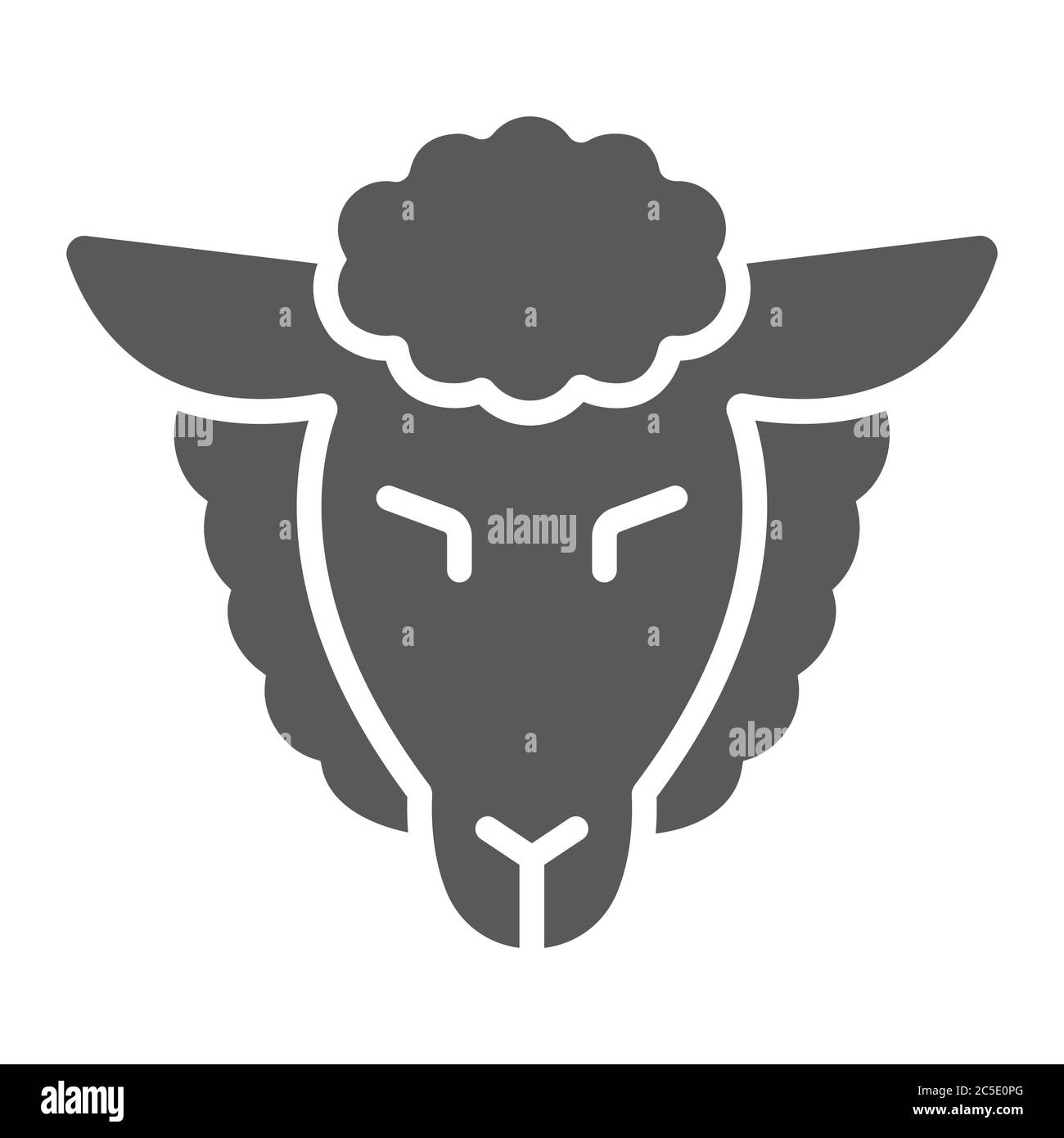 Lamb of god glyph icon, jewish and animal, sheep sign, vector graphics ...