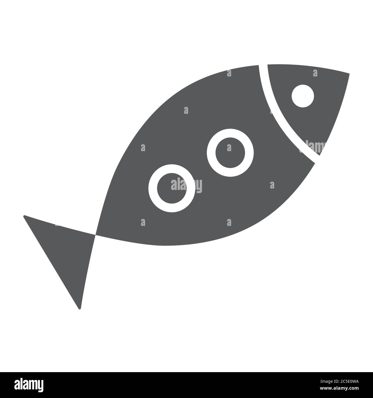 Inclined fish glyph icon, religion and animal, aquatic food sign ...