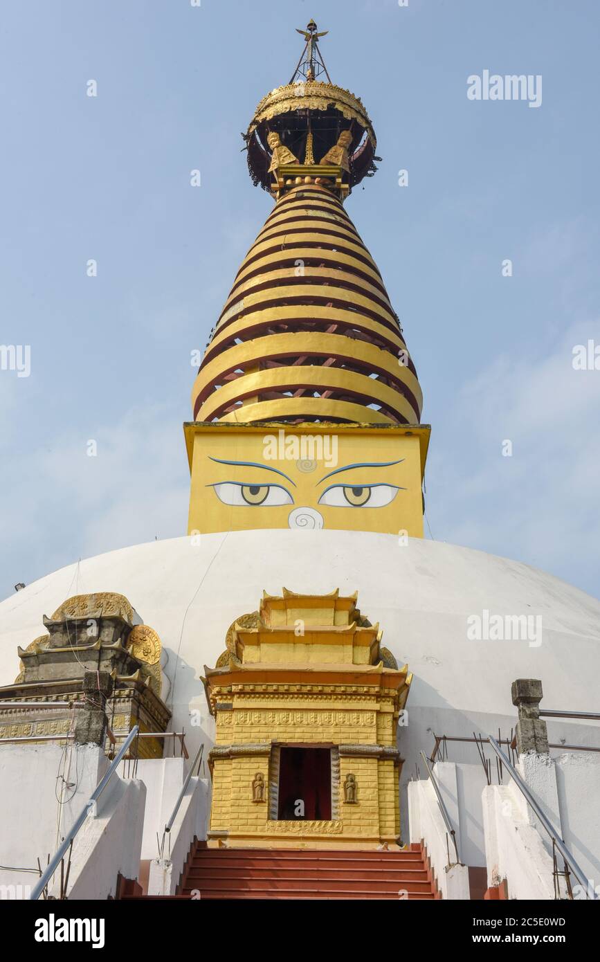 Buddhist monastery at the monastic zone of Lumbini in Nepal Stock Photo ...