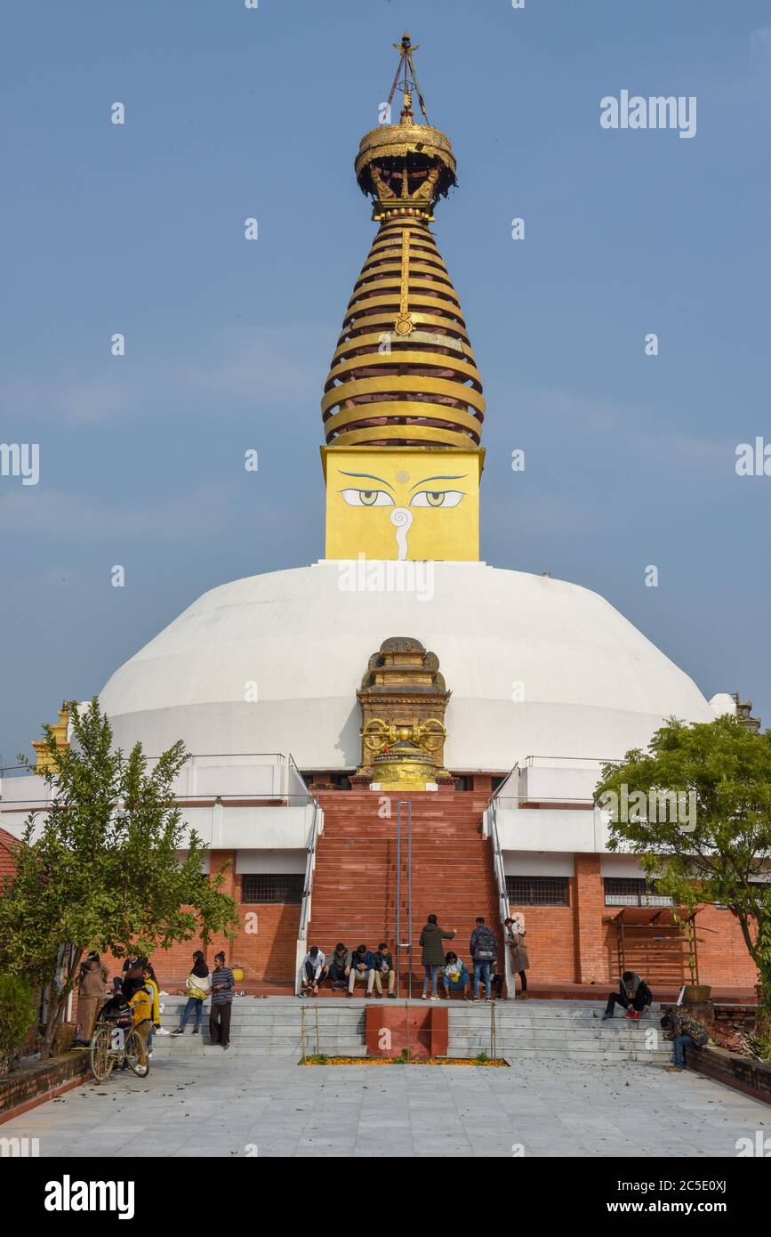Nepal buddha birthplace lumbini stupa temple hi-res stock photography ...