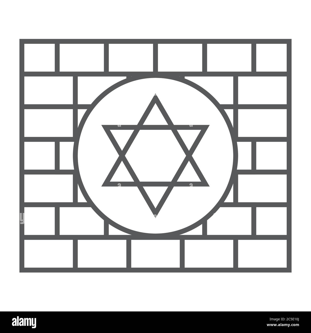 Black and white wailing wall jerusalem Stock Vector Images - Alamy