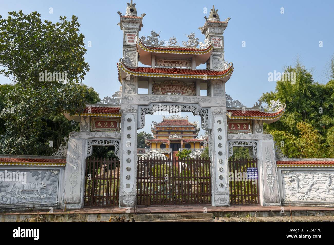 Vietnamese Buddhist monastery at the monastic zone of Lumbini in Nepal ...