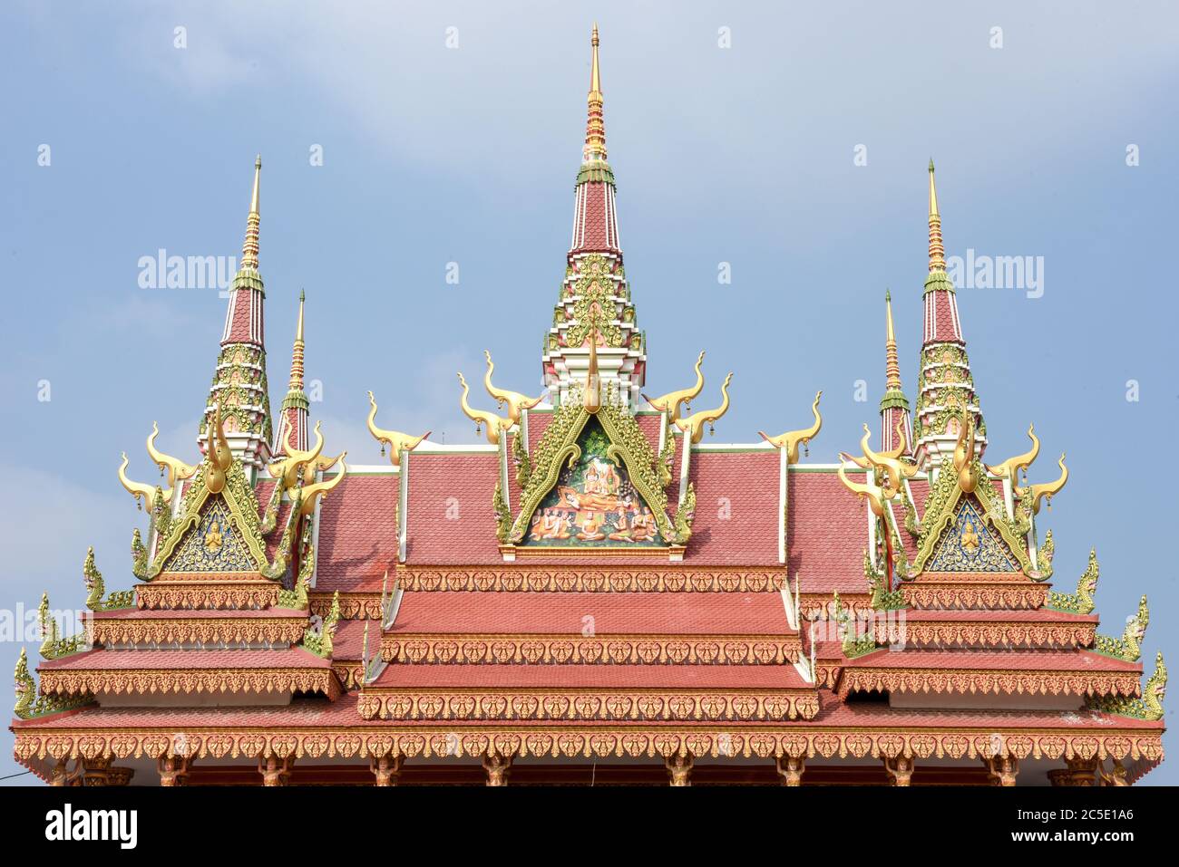 Buddhist monastery at the monastic zone of Lumbini in Nepal Stock Photo ...