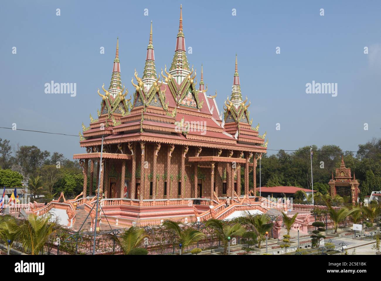 Buddhist monastery at the monastic zone of Lumbini in Nepal Stock Photo ...