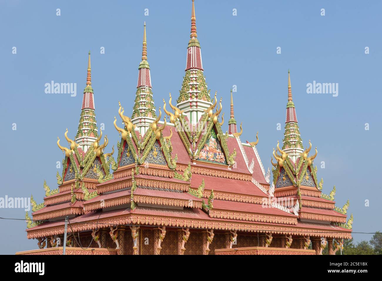 Buddhist monastery at the monastic zone of Lumbini in Nepal Stock Photo ...
