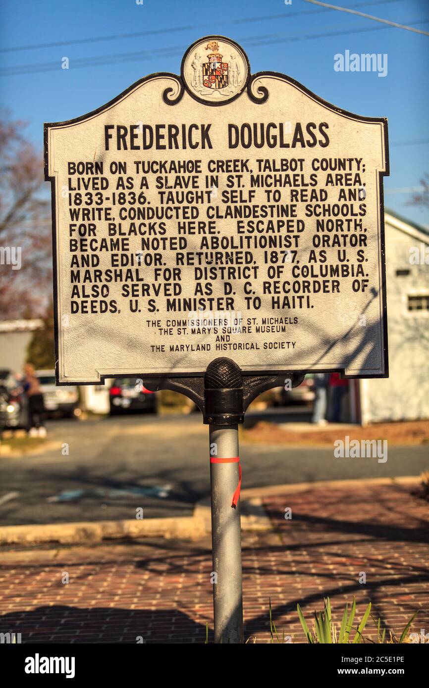 St. Michaels, MD, USA - March 30, 2013: Frederick Douglass Historic ...