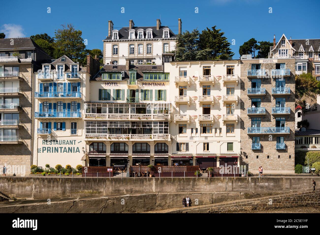 View of Dinard seen from river ferry, Brittany, France Stock Photo - Alamy
