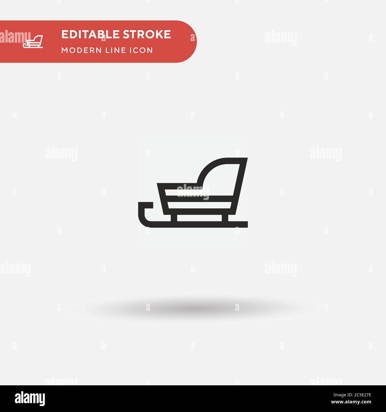 Sled Simple vector icon. Illustration symbol design template for web ...