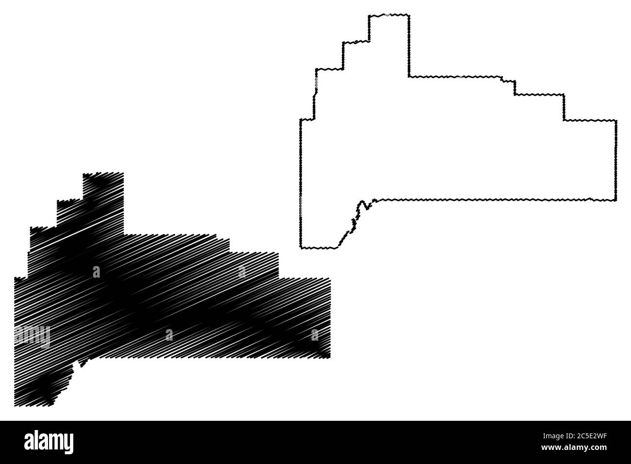Bingham county map Black and White Stock Photos & Images - Alamy