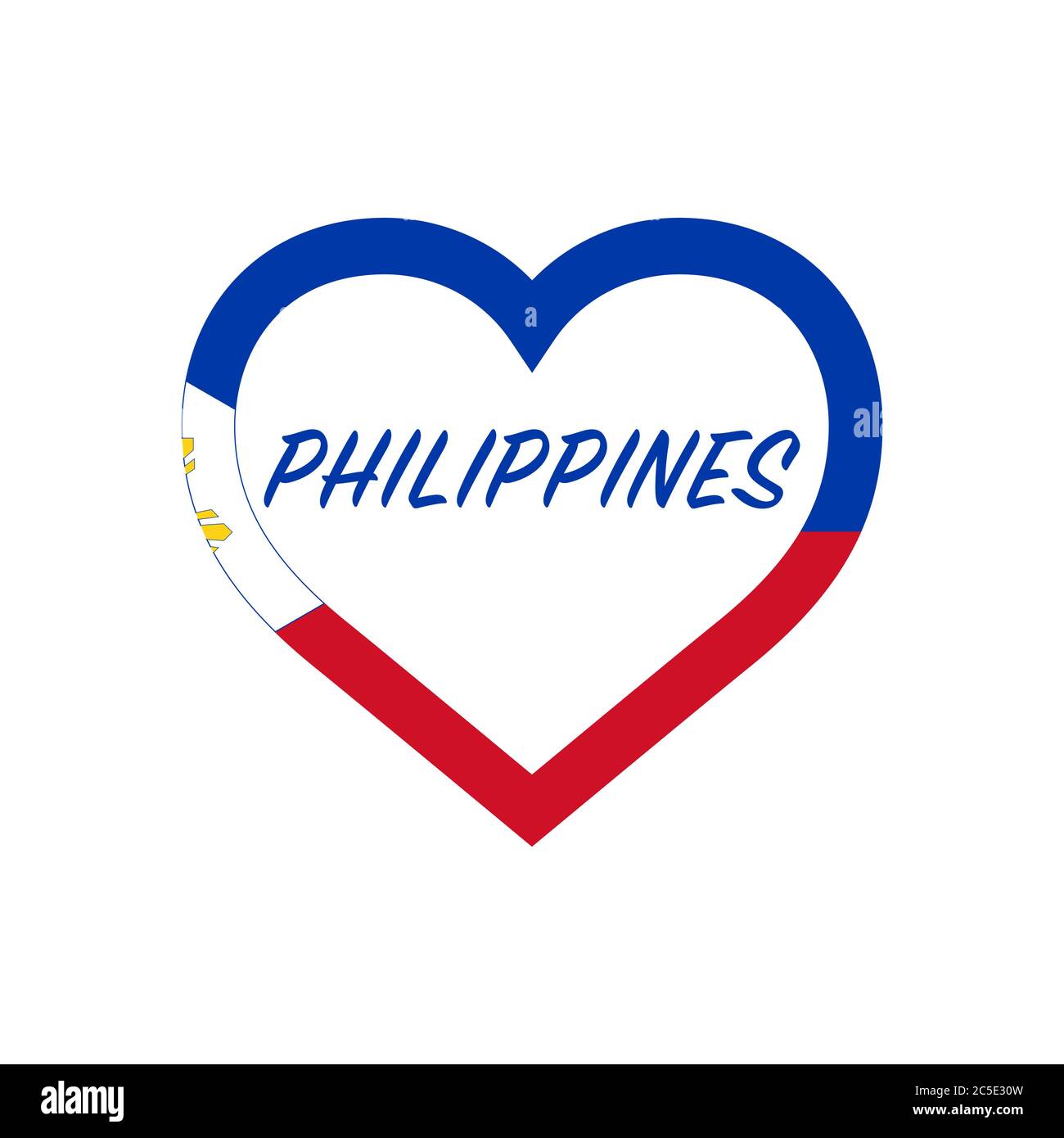 Philippines flag in heart. I love my country. sign. Stock vector ...