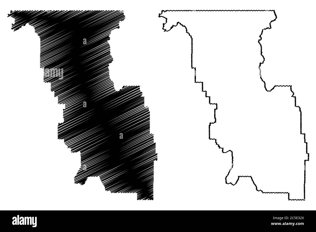 Bannock vector outline map Cut Out Stock Images & Pictures - Alamy