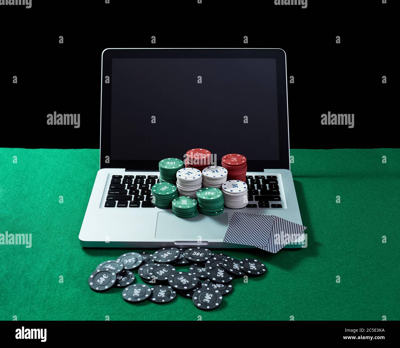 Gaming table computer keyboard cards hi-res stock photography and ...