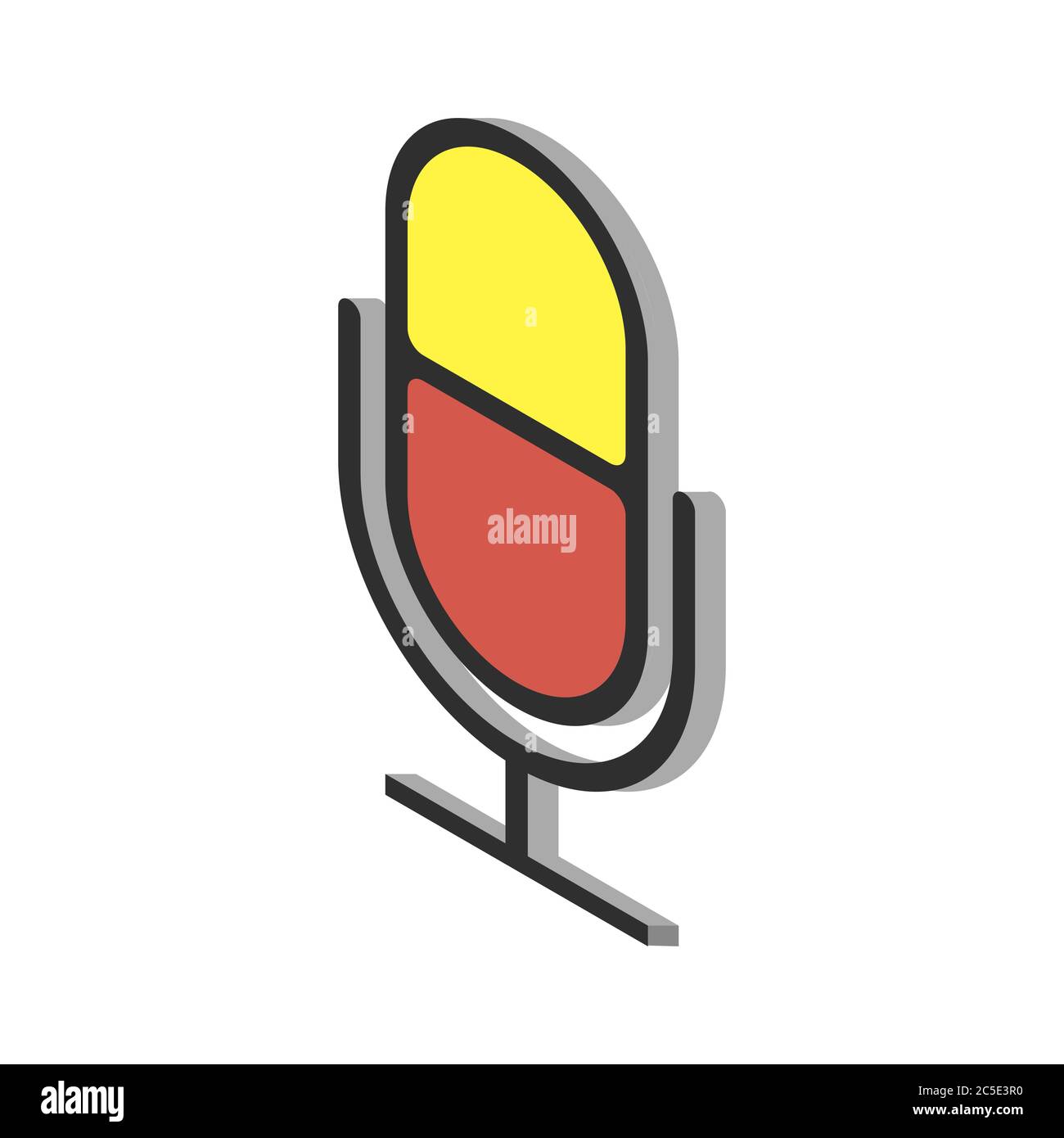 Isometric of Microphone icon on white background. Vector illustration ...