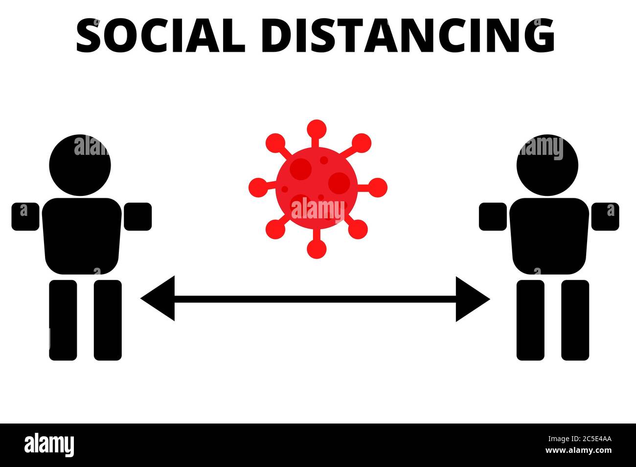 Social distancing, keep distance in public society people to protect ...