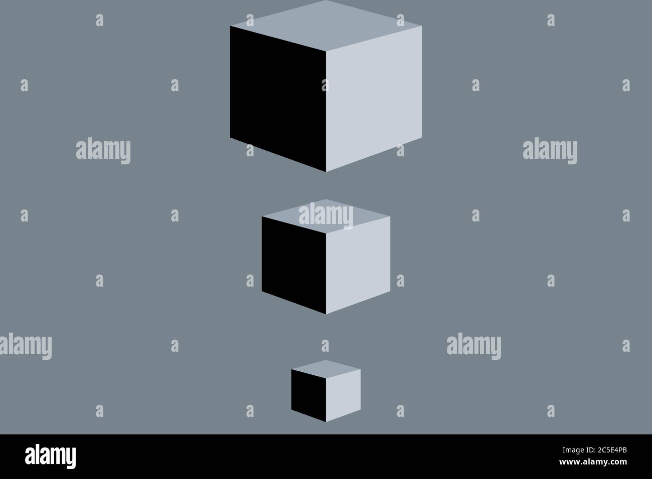illustration three cube with black shadow Stock Photo - Alamy