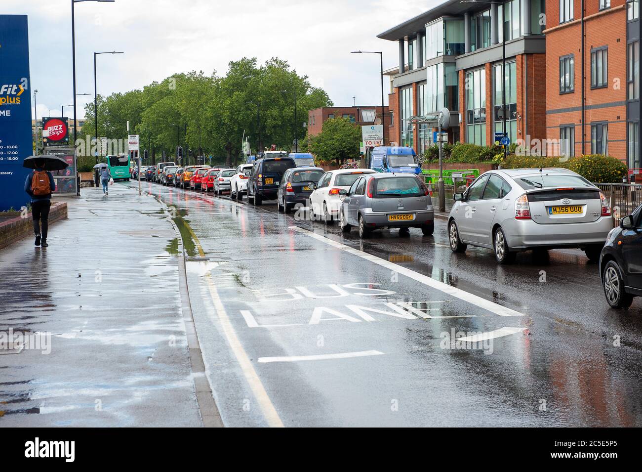 Slough, Berkshire, UK. 2nd July, 2020. A controversial temporary new ...