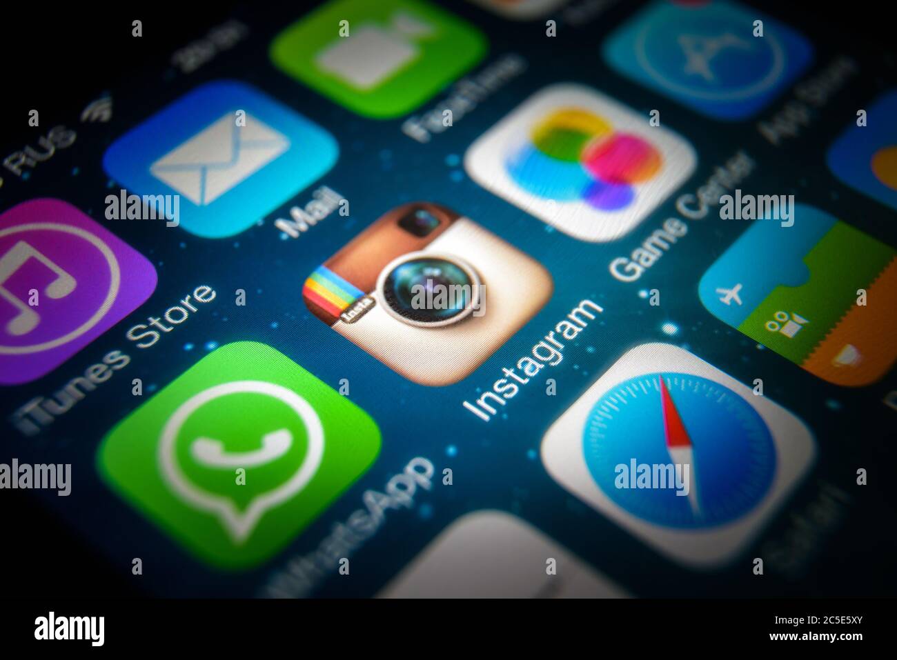 Moscow - March 11, 2019: Instagram logo on IPhone screen close-up ...