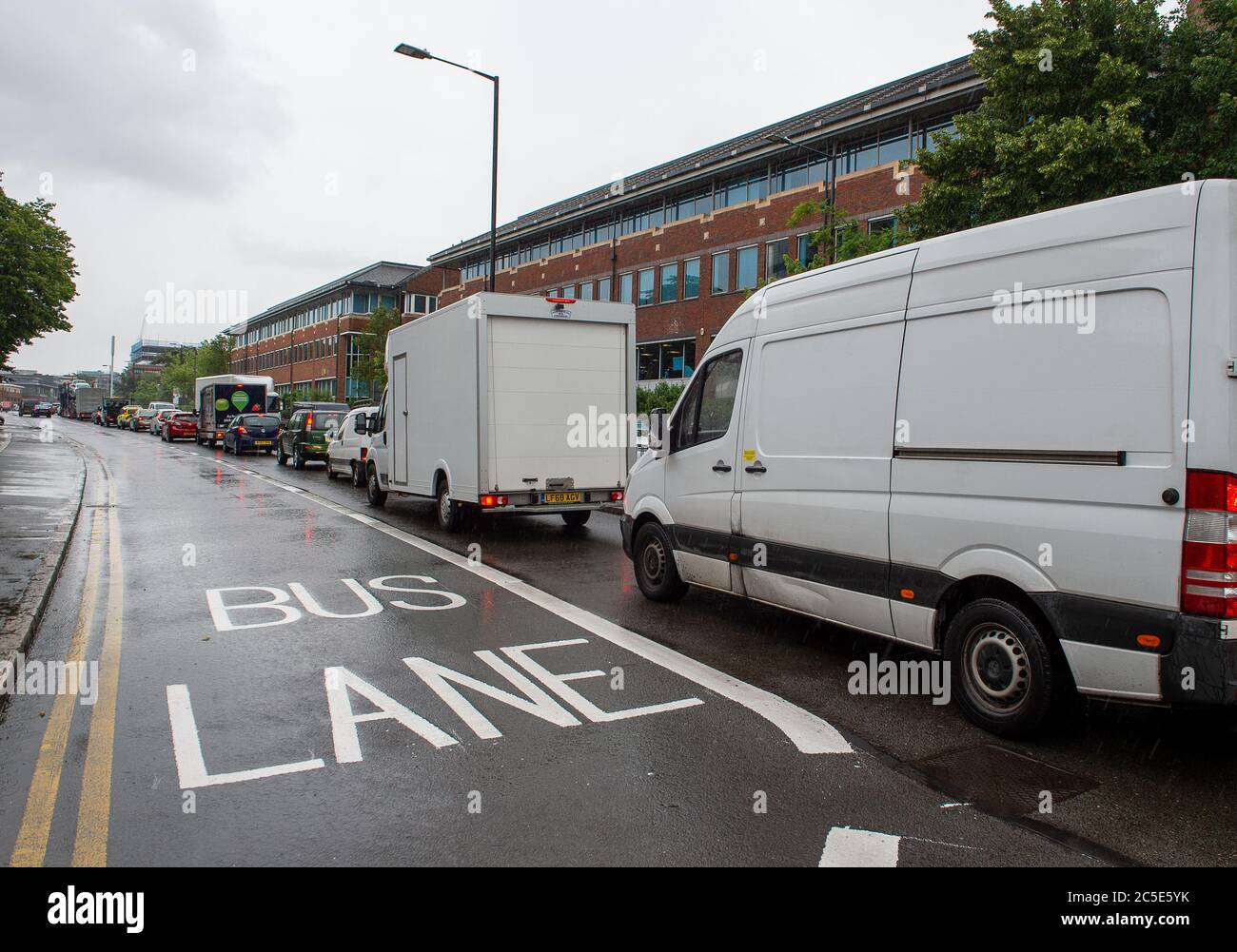 Slough, Berkshire, UK. 2nd July, 2020. A controversial temporary new ...