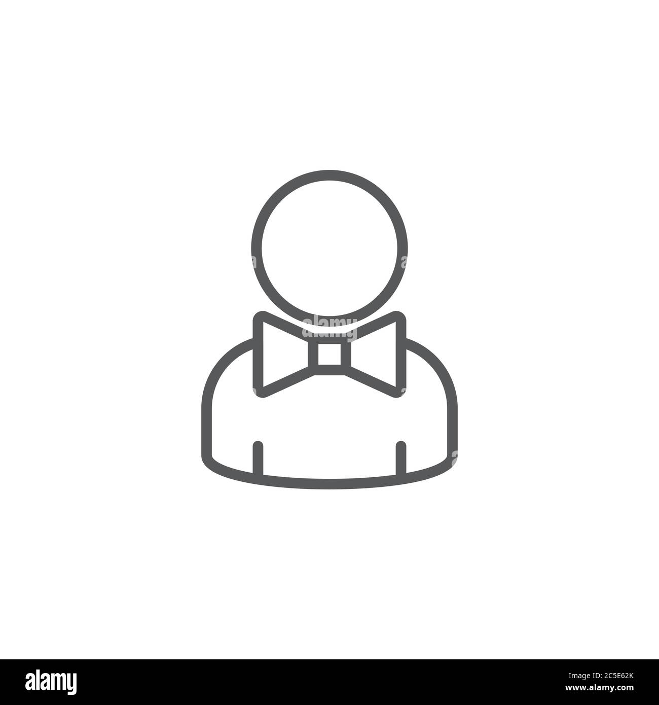 Restaurant waiter avatar vector icon isolated on white background Stock ...