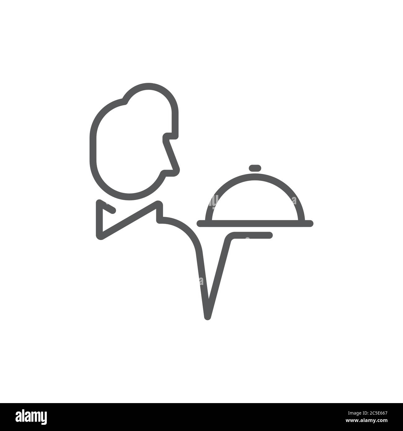 Restaurant waiter avatar vector icon isolated on white background Stock ...