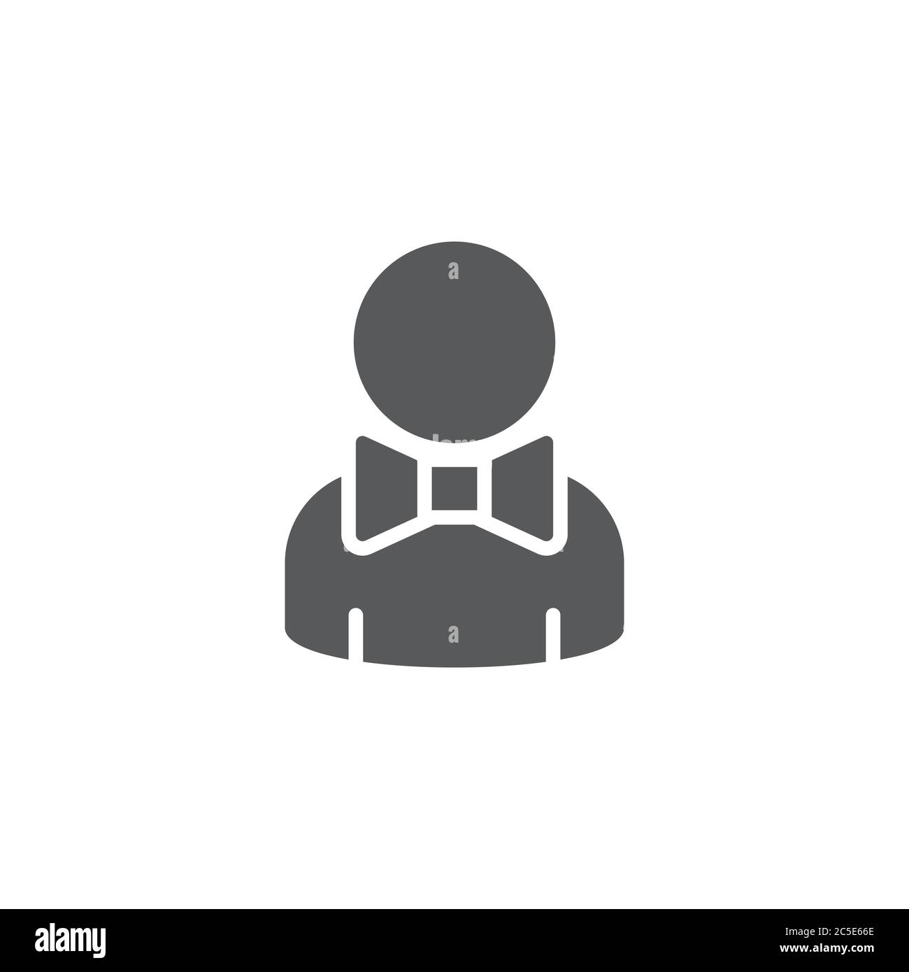 Restaurant waiter avatar vector icon isolated on white background Stock ...
