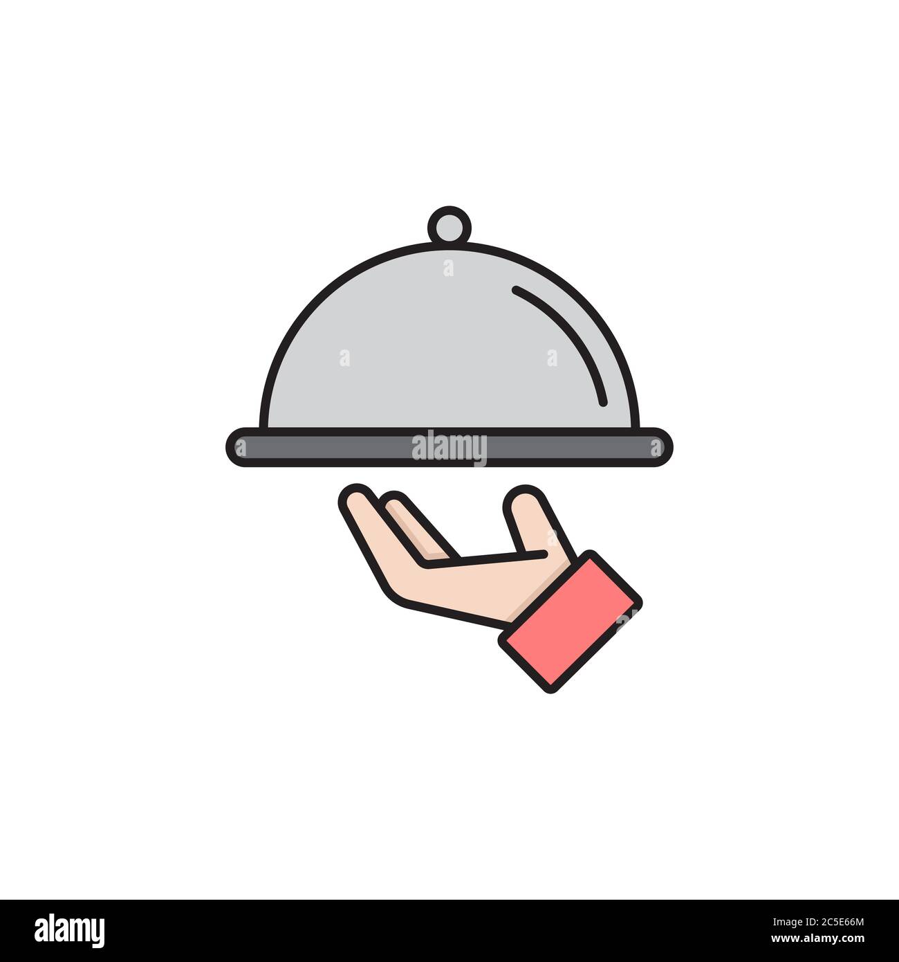 Restaurant waiter avatar vector icon isolated on white background Stock ...