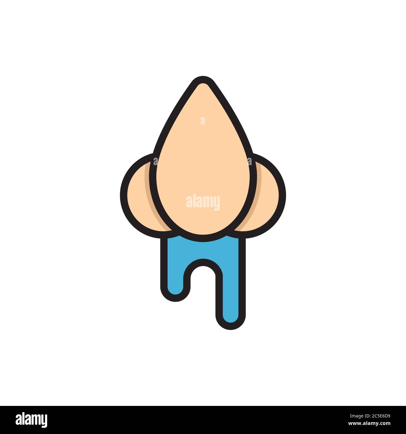 Runny nose vector icon symbol isolated on white background Stock Vector ...