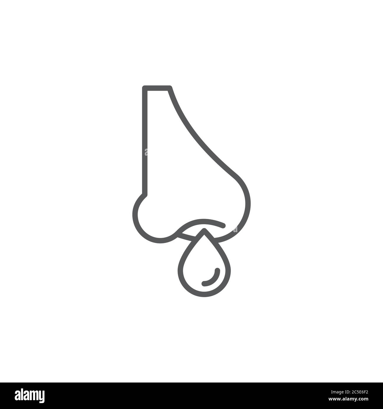 Runny nose vector icon symbol isolated on white background Stock Vector ...