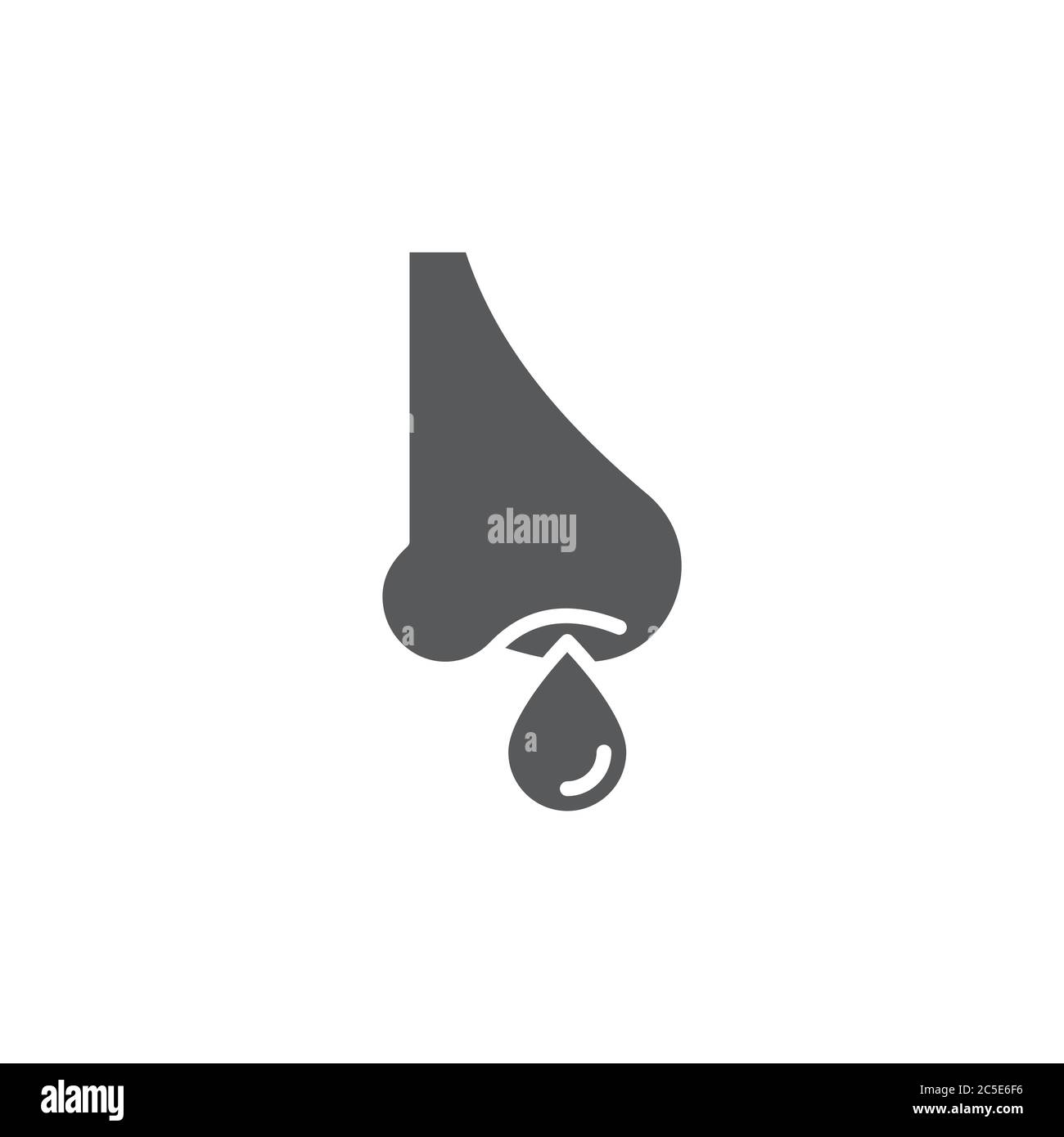 Runny nose vector icon symbol isolated on white background Stock Vector ...