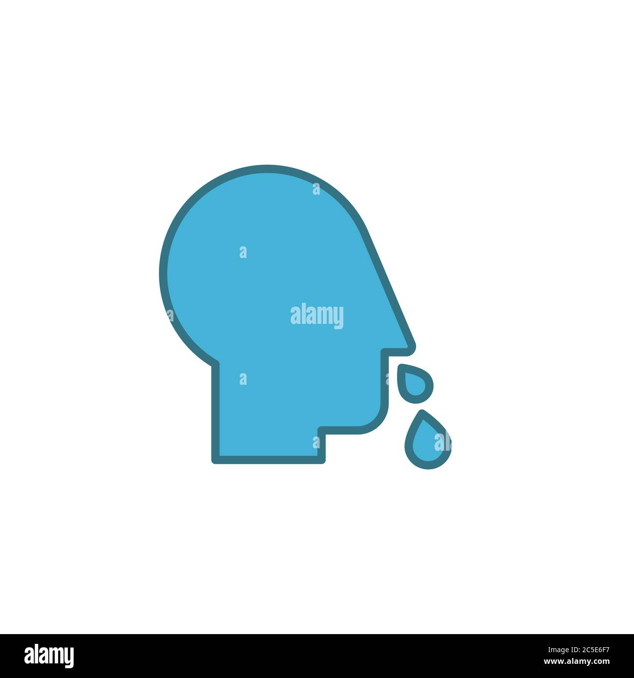 Runny nose vector icon symbol isolated on white background Stock Vector ...