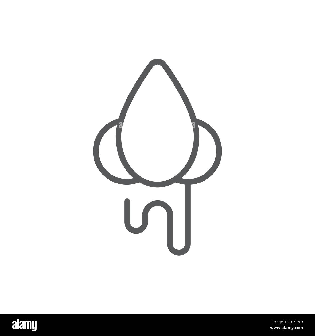 Runny nose vector icon symbol isolated on white background Stock Vector ...