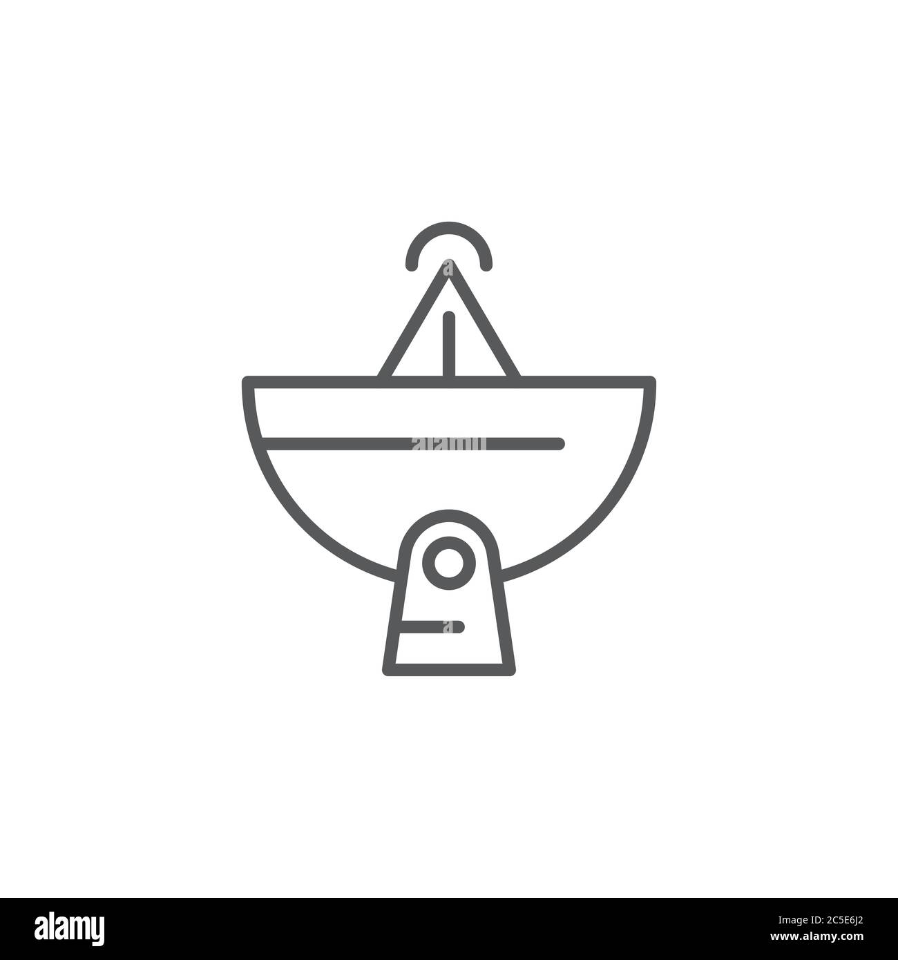 Satellite antenna vector icon symbol isolated on white background Stock ...