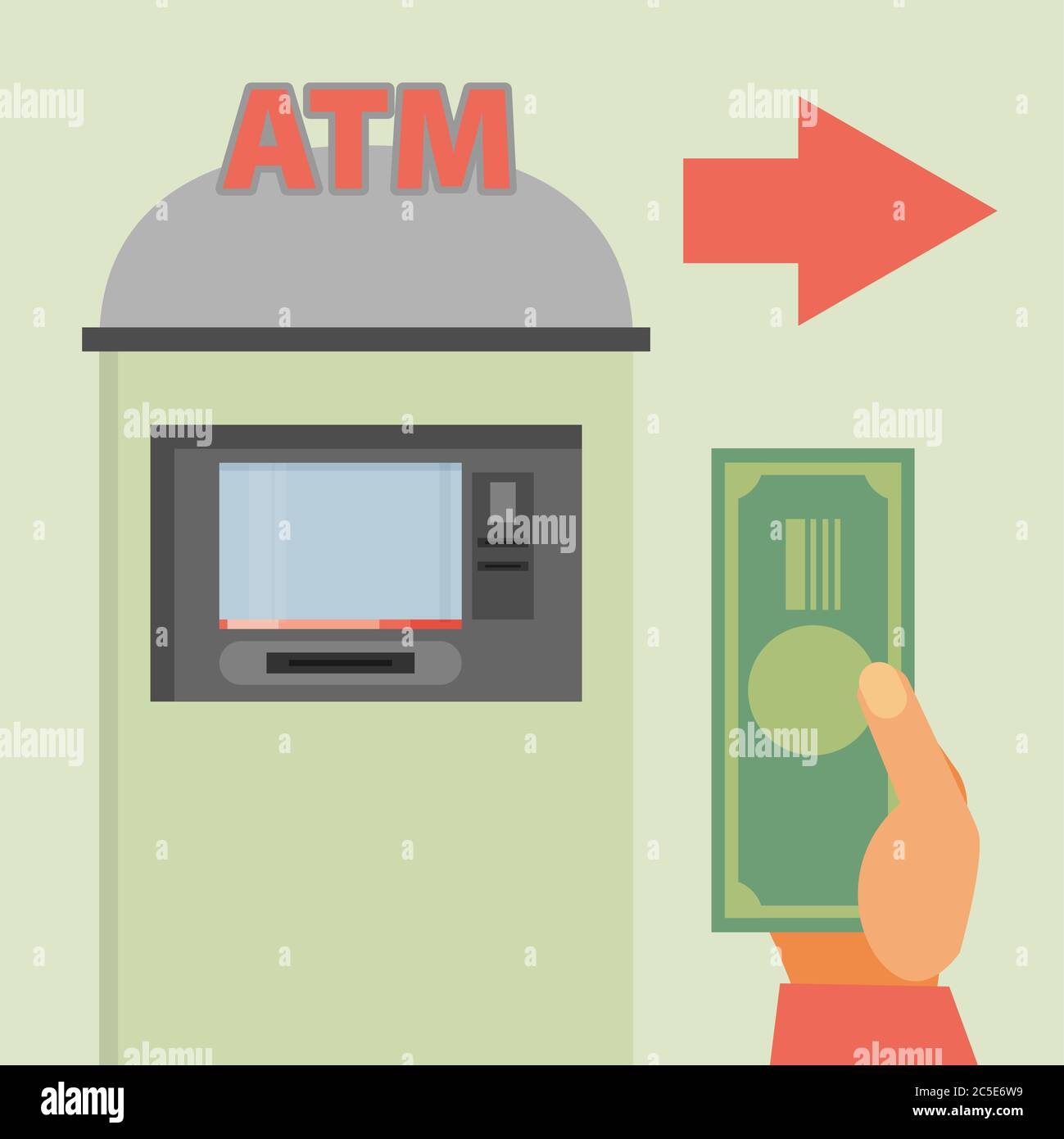 Vector flat ATM Stock Vector Image & Art - Alamy