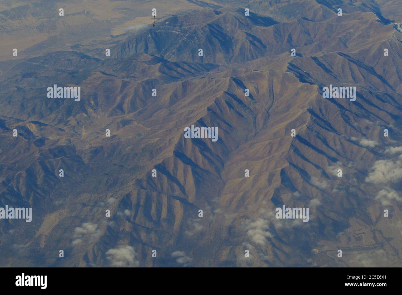 Aerial view of desert mountain range, Rocky Mountains, Utah, USA Stock ...