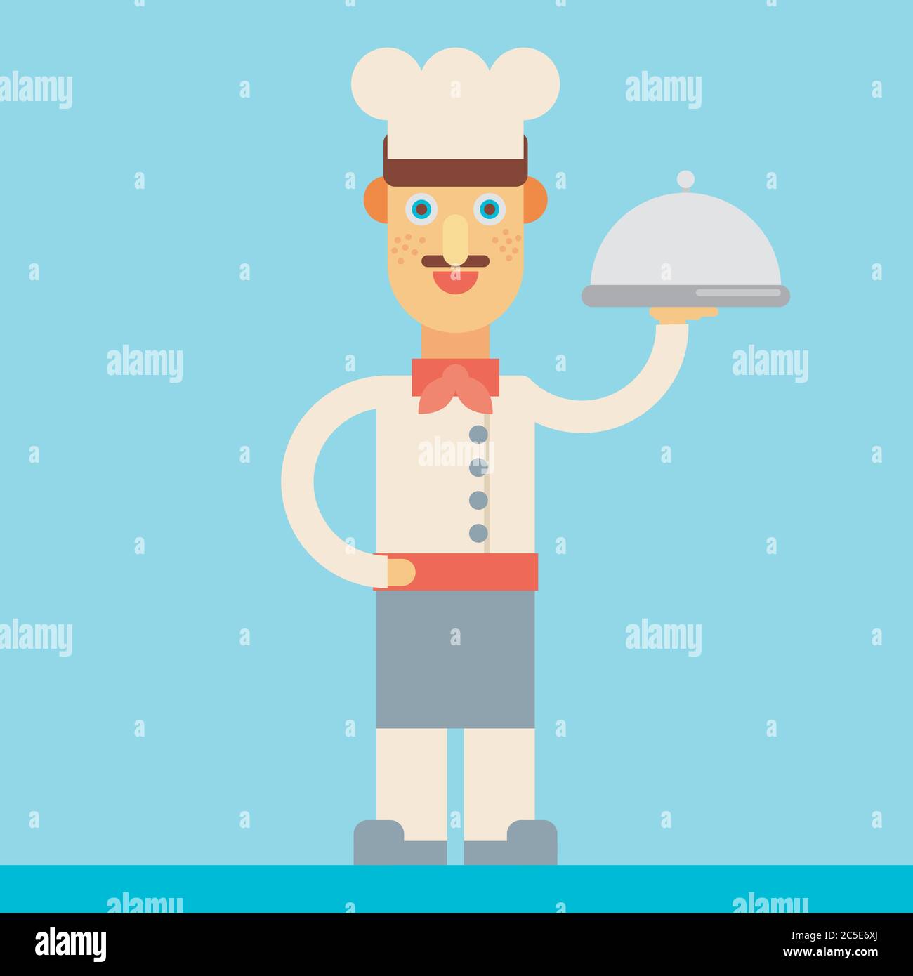 Vector illustration of chef. Flat design Stock Vector Image & Art - Alamy