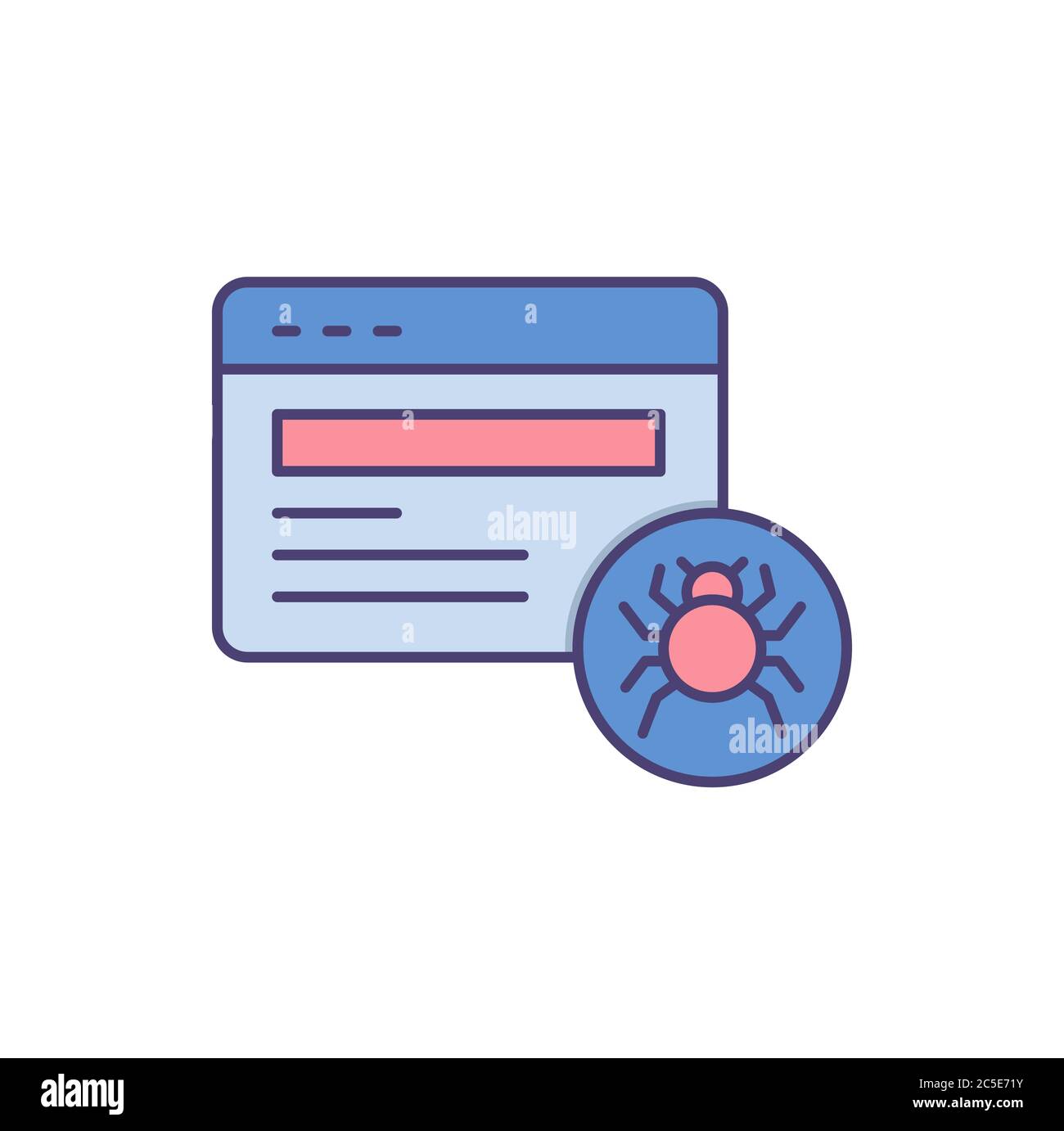 spider on web vector icon symbol virus malware isolated on white ...