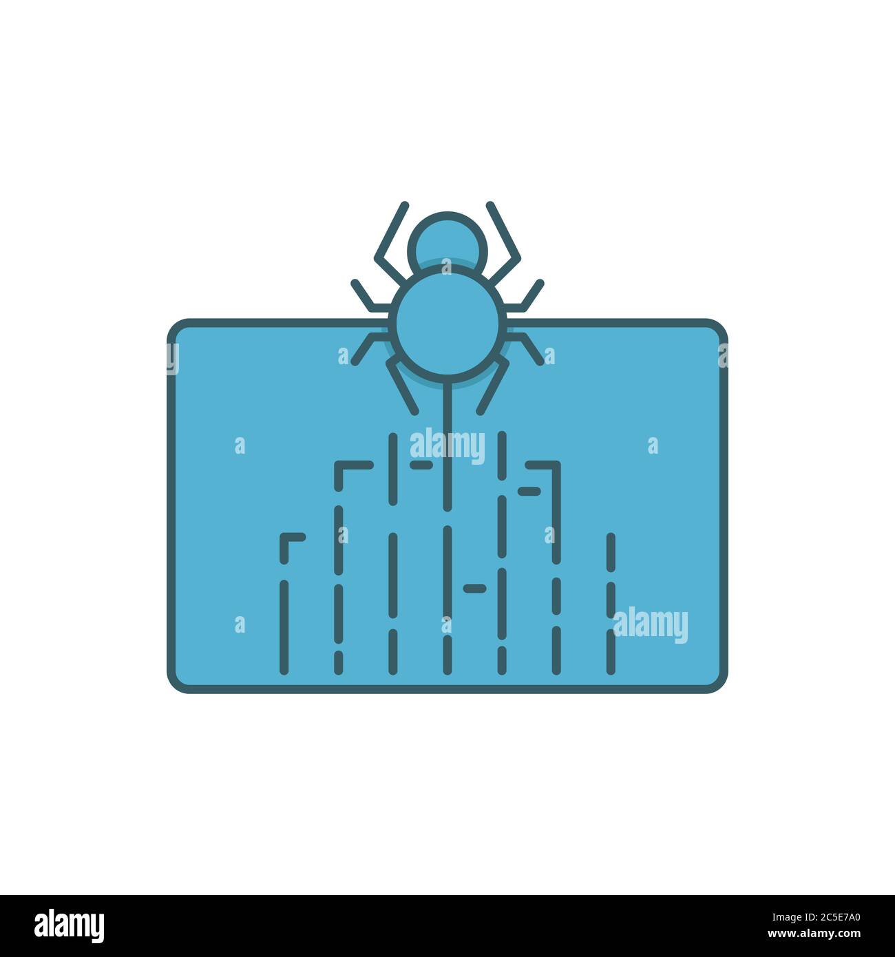 spider on web vector icon symbol virus malware isolated on white ...