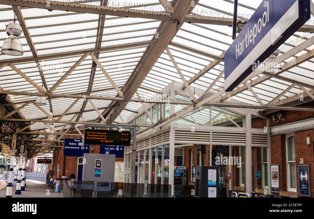 The Railway Station at Hartlepool, England, UK Stock Photo - Alamy