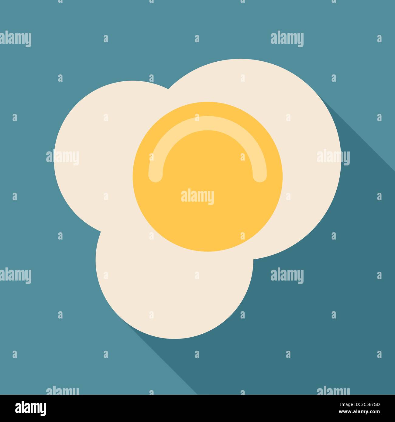 Scrambled Eggs Icon With Shadow Stock Vector Image And Art Alamy