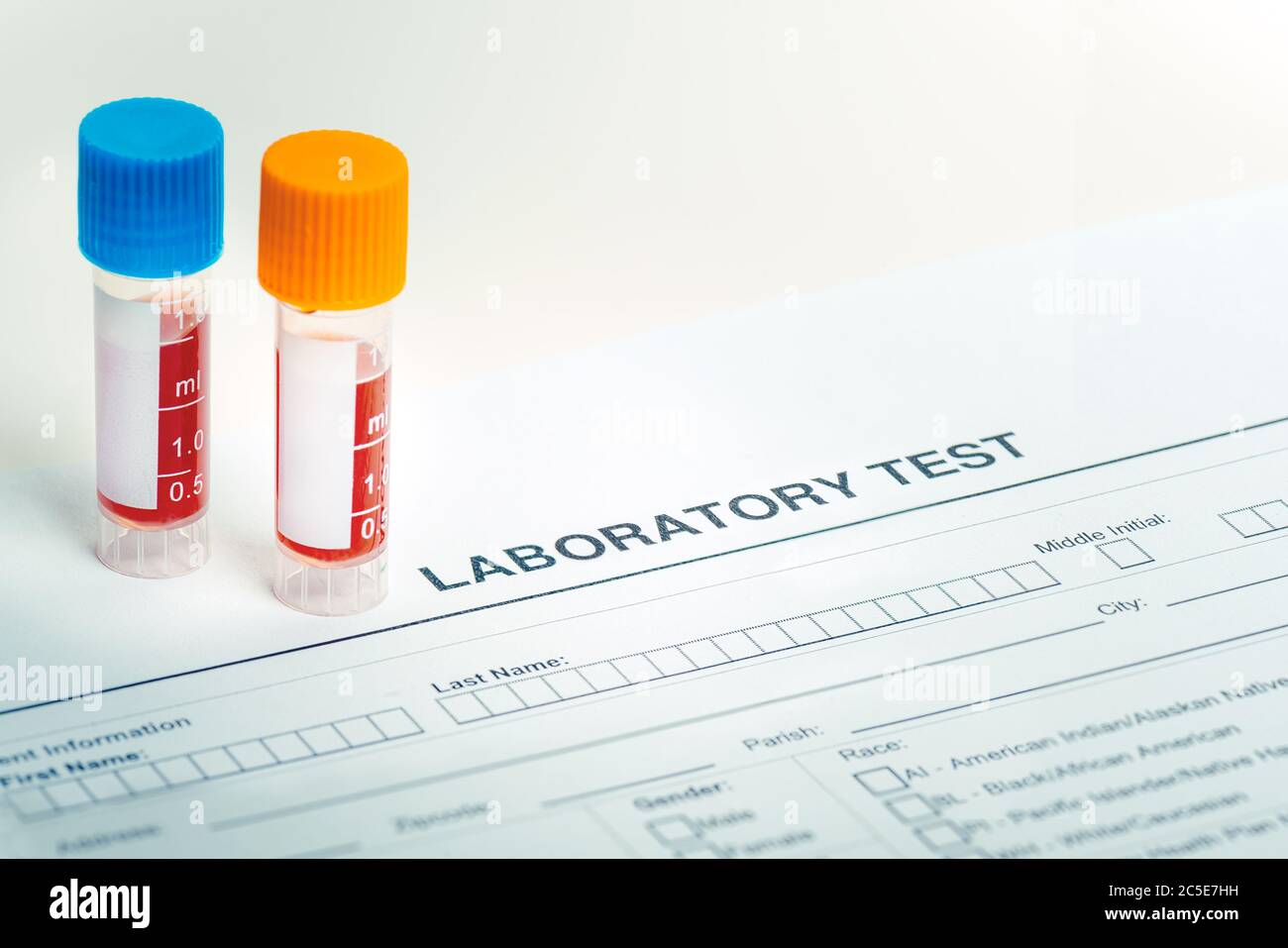 Blood test form hi-res stock photography and images - Alamy