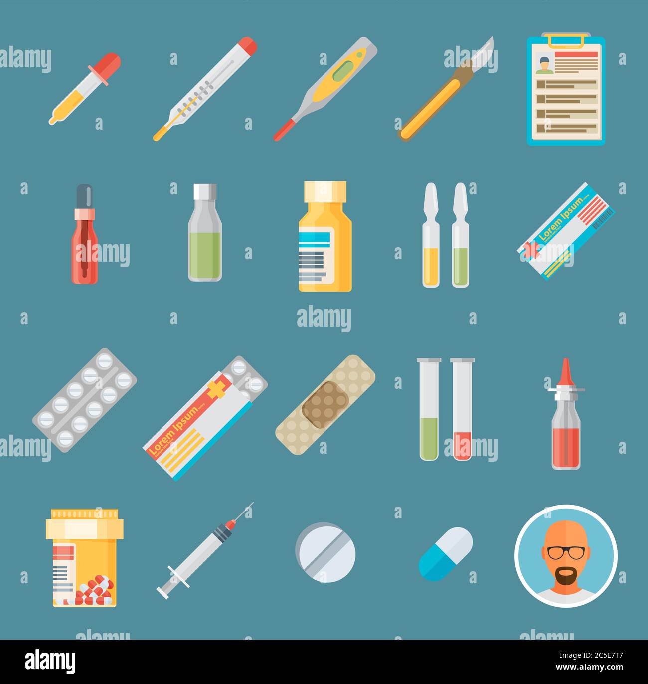 Medical equipment icons pack hi-res stock photography and images - Alamy