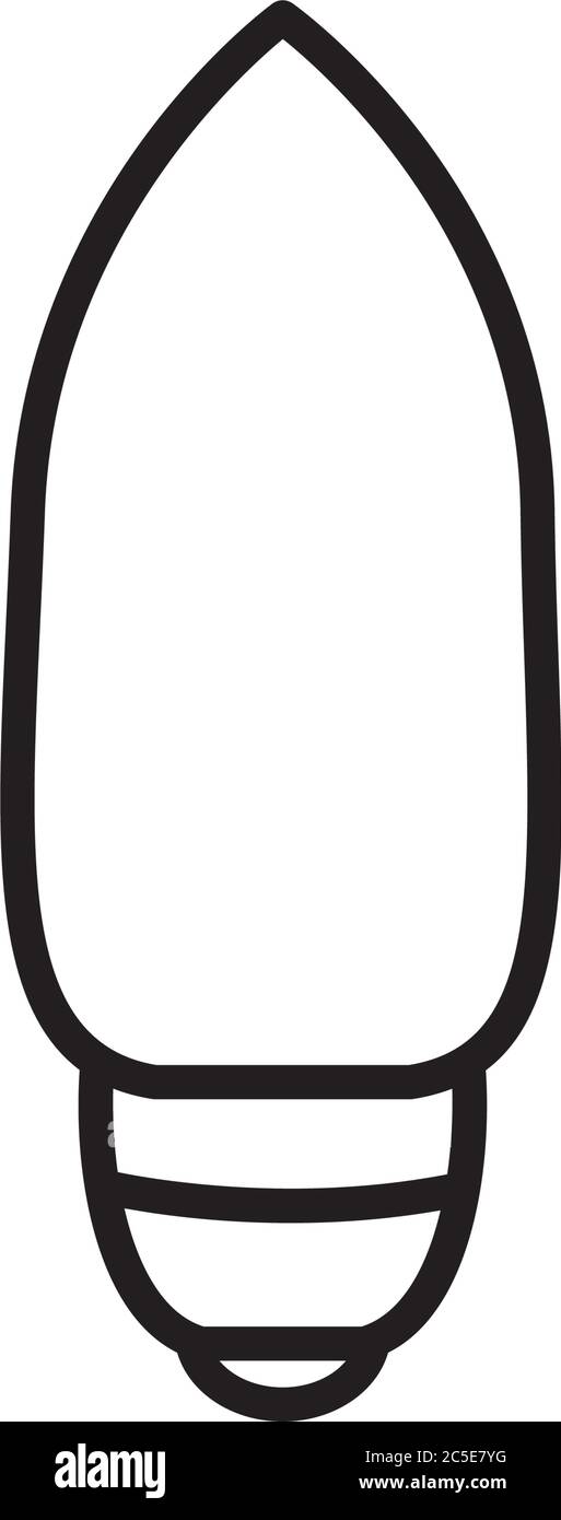 mercury bulb light icon over white background, line style, vector ...