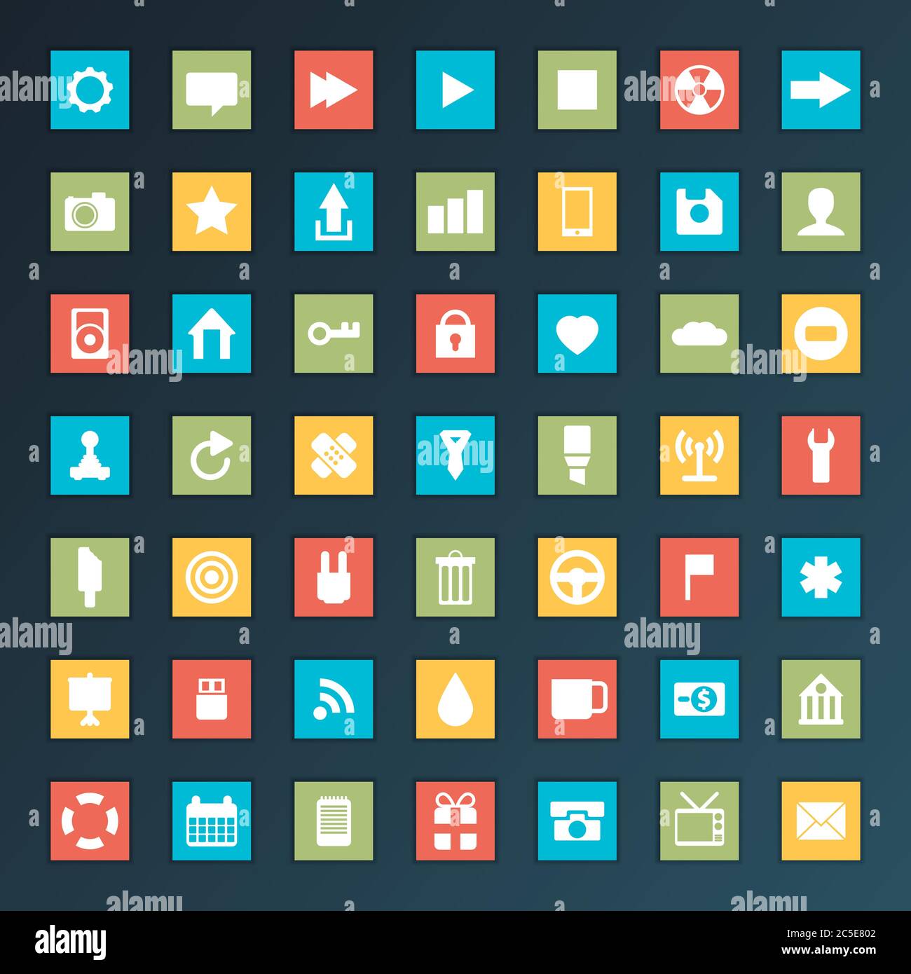 Lock mobile flat icons hi-res stock photography and images - Alamy